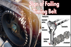 Sign of Worn or Failing timing belt